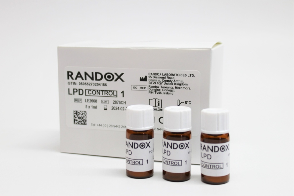Control Lípidos Nivel 1. Randox (UK). | Labcare de Colombia S.A.S
